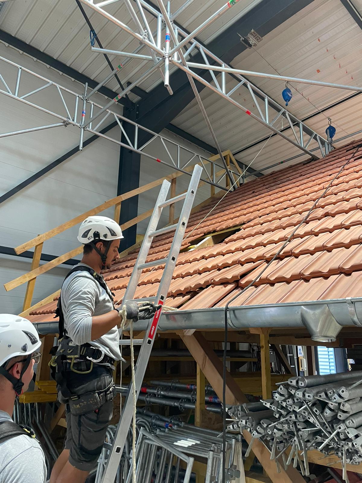 Pose et réception de lignes de vie définitives EN 795C